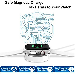 Apple Watch Charger [Apple MFi Certified] Apple Watch Magnetic Charging Cable (1m) Fast Magnetic Wireless Charging Cable Cord Portable Charging Cord Compatible with Apple Watch Series 7 6 SE 5 4 3 2 1