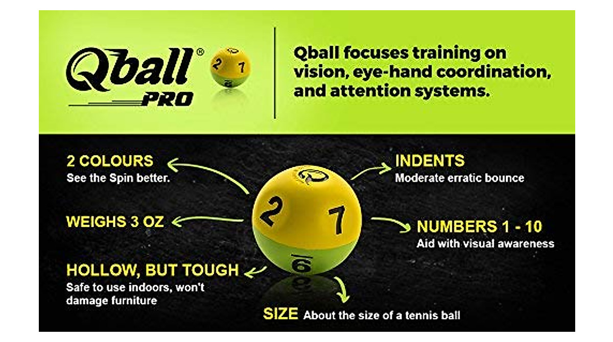 Qball Pro Reaction Ball - Fast, Erratic Bouncing Training Tool