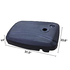 Festival Depot Patio Umbrella Base Outdoor 150 LB Weight Water Filled Plastic Stand Matching Cantilever Sun Umbrella Suit for Outside Deck Porch Garden Lawn, Black (Big-70L)