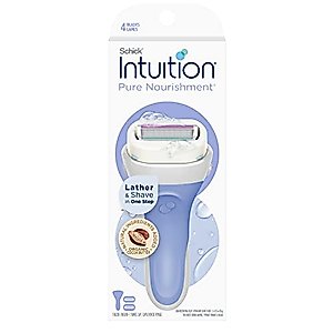 Schick Intuition Pure Nourishment Razors for Women | 1 Razor & 2 Intuition Razor Blades Refill with Organic Cocoa Butter