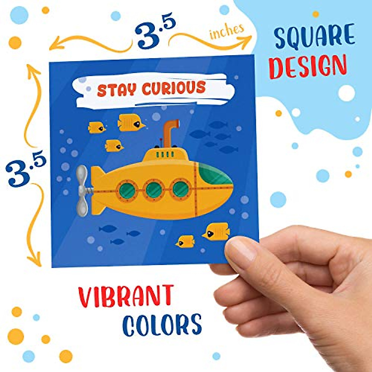 Party Profi Lunch Box Notes for Kids - 60 Fun Motivational and Cute Inspirational Thinking of You Cards for Boys Lunchbox