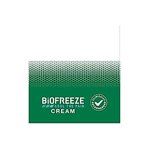 Biofreeze Pain Relief Cream, Knee & Lower Back Pain Relief, Sore Muscle Relief, Neck Pain Relief, Shoulder Pain Relief, Muscle Recovery, FSA Eligible, 3 OZ Biofreeze Menthol Cream