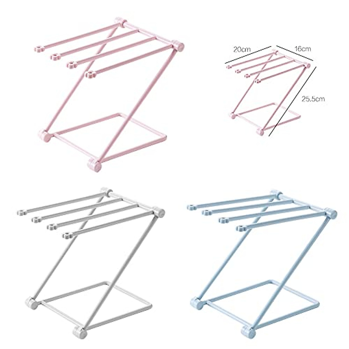 gANGJI Clothes Drying Rack Steel Collapsible Design Can Be Placed Near The Kitchen or Bathroom Sink