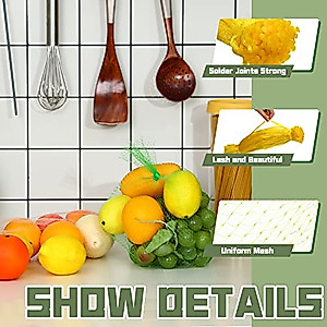Zhengmy 500 Pcs Mesh Produce Bags for Vegetables Reusable Nylon Vegetable Onion Fruit Grocery Seafood Boiling Bags Plastic Toy Green,Red,White,Yellow
