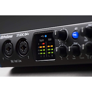 PreSonus Studio 24c 2x2 USB Type-C Audio/MIDI Interface Studio Bundle with Studio One Artist Software Pack