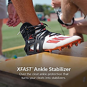 ARYSE XFAST - Cleat Ankle Brace & Stabilizer - Superior Ankle Support for Men and Women. Football, Soccer, Lacrosse, Rugby & More - (Medium, Frosted, Pair)