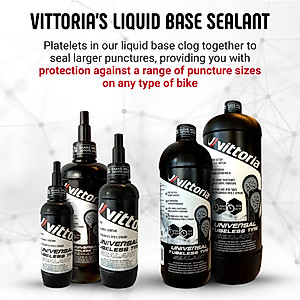 Vittoria Universal Tubeless Tire Sealant - Tubeless Bike Tire Sealant - Ammonia Free Sealant for All Bikes - 8.5 FL Oz - 250ml