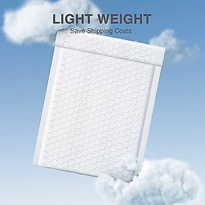 Metronic Bubble Mailers 6x10 50Pack, Self-Seal Bubble Envelopes, Waterproof Bubble Mailer, Padded Envelopes, Mailers Padded for Shipping, Packaging for Business, White, Bubble Mailers Usable Size 6x9