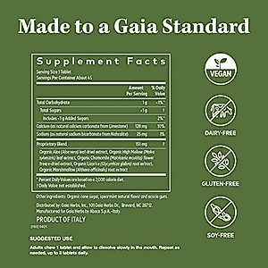 Gaia Herbs Reflux Relief - With Marshmallow Root, Chamomile, Aloe, Licorice, and High Mallow - Helps with Occasional Heartburn and Relieve Indigestion - 14 Chewable Tablets (14-Day Supply)