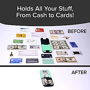 Slim Mint Wallet, Ultra-Thin, RFID-Blocking, AS-SEEN-ON-TV, ID Theft Protection, Easy to Carry, Reach Cards/Cash with the Touch of a Button, Optimizes Space, Aluminum Outer Shell, Crush-Resistant