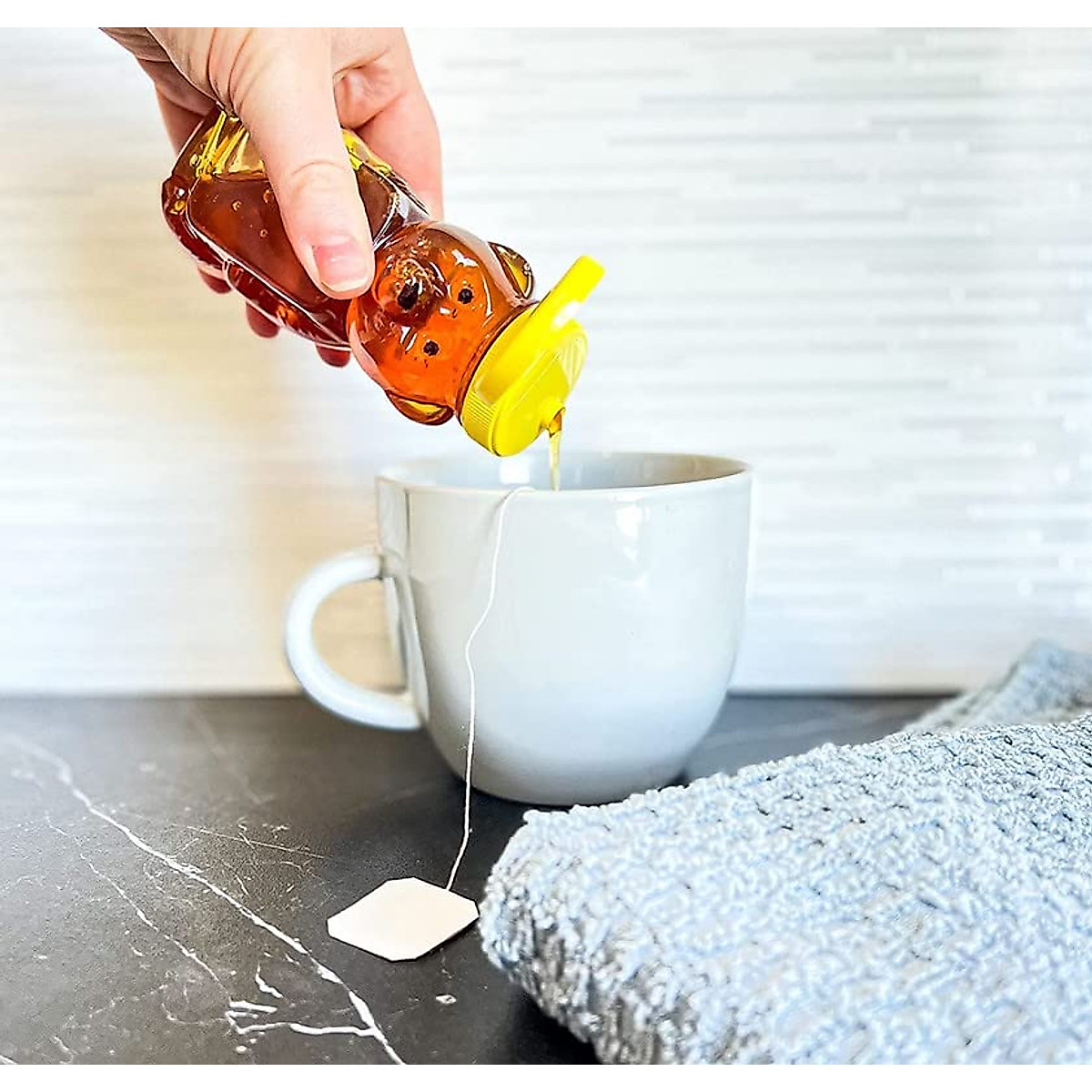 Clearview Containers | 2 Ounce Honey Bears with Screw Top Lid | Red, 24 Pack | Perfect for Holidays, Baby Shower Gifts, Beekeeping, Honey Dispensing