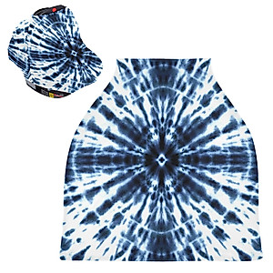 Nursing Cover Breastfeeding Scarf Navy Blue Tie Dye - Baby Car Seat Covers, Stroller Cover, Carseat Canopy (0mb7g)