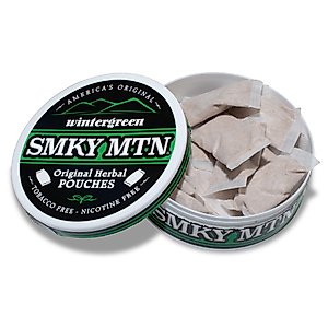 Smokey Mountain Original Pouches - Wintergreen - Tobacco Free and Nicotine Free - 1 Can - 20 Per Can