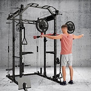 Mikolo Lateral Raise Attachment for Squat Rack with 1" Holes,Standing Lateral Raise Machine, Upper Body Strength Training Machine, Home Gym Equipment
