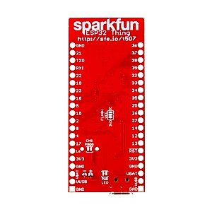 SparkFun ESP32 Thing Developement Board WiFi & microcontroller Compatible with Bluetooth for IoT & prototyping Projects w/Integrated LiPo Battery Charger 4MB Flash Memory 3 to 3.6V Operating Range