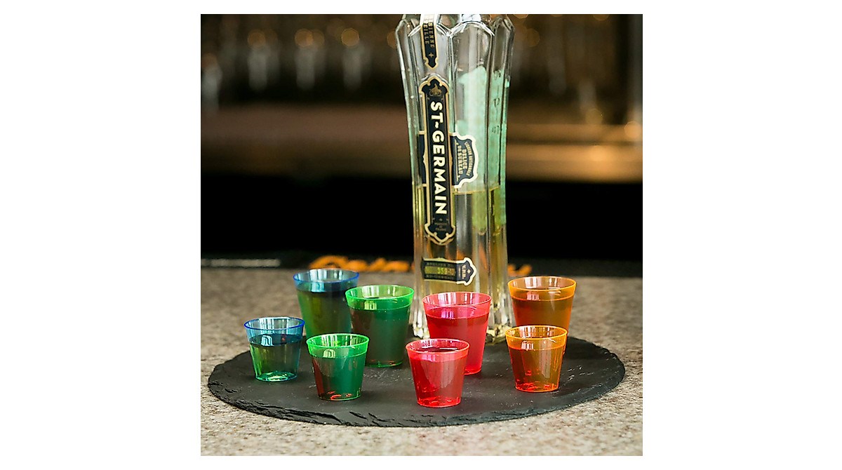 Party Essentials 40-Count Neon Shot Glasses - Perfect for Parties