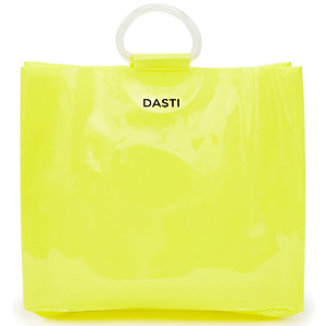 Designer Plastic purses and handbags - Vynyl Clear Transparent Bag - PVC Bags clear Purse - Waterproof Designer Clear Handbags - Bolsa Trasparente de Mujer (Yellow Sun Shine)