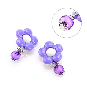 Hifot 14 Pairs Clip on Earrings Girls, No Pierced Design Earrings Dress up Pretend Princess Play Jewelry Accessories for Kids