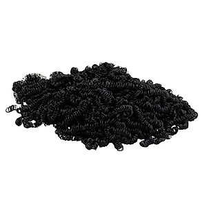 Hygloss 4-Ounces Black Fake Curly Hair - Great for Doll Making Supplies, Dolls Hair and All Types of Arts and Crafts - Easy to Apply