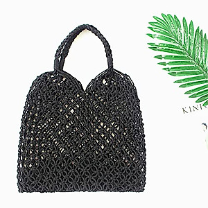 Lytosmoo Straw Beach Tote for Women Summer Beach Bag Woven Tote Bag Handbags