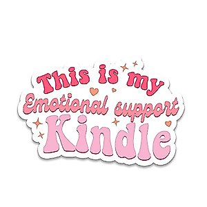 Miraki This Is My Emotional Support Kindle Sticker, Smut Sticker, Romance Book Sticker, Water Assitant Die-Cut Vinyl Stickers Decals for Laptop Phone Kindle Journal Water Bottles, Sticker for Women