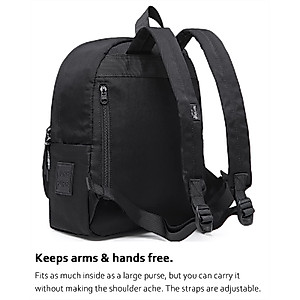 HotStyle SIMPLAY+ Mini Backpack Cute for Work Travel & Everyday, Black