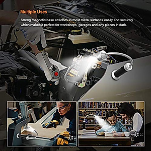 BBQ Grill Light Grilling Accessories for Outdoor, Barbecue Magnetic LED Lights Flexible Gooseneck Weather Resistant, Men Dad Gifts Pellet Weber Traeger Smoker Pit Boss Blackstone Griddle Gadget 2 Pack