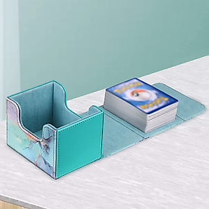 CaseBot Card Deck Box Compatible with MTG/TCG/CCG, Magnetic Game Card Case Large Size Fits Up 180+ Game Cards with PU Divider, Black