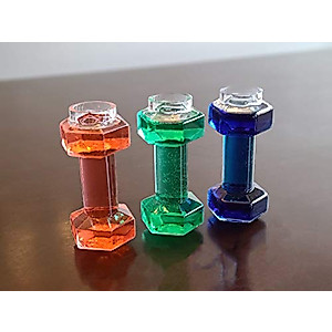 GainzCity Tall Dumbbell Shot Glass, 2 Ounce, Set of 4 - Perfect for Fitness Junkies, Gym Rats, Bodybuilders, and Weight Lifters