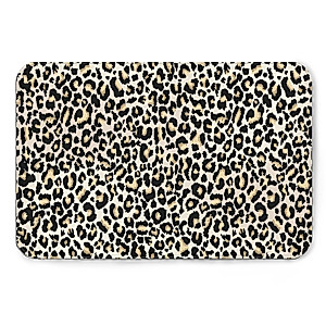 Leopard Skin Pattern Wildlife Abstract Design Indoor Doormat Bath Rugs Non Slip, Washable Cover Floor Rug Absorbent Carpets Floor Mat Home Decor for Kitchen (16x24)
