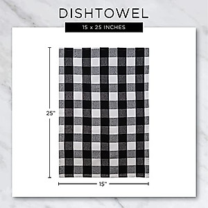 Cotton Stripe Terry Dish Towels, 15x25 Set of 12, Absorbent Durable Drying Cleaning Kitchen Towels-Red/Orange Stripe