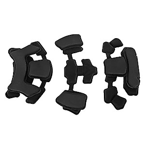 GLOGLOW Helmet Dial Suspension System Chin Strap, Helmet Padding Kit Exquisite Workmanship Strong Compatibility Soft Comfortable for Fast for Wendy (Black Sponge)