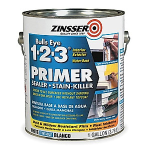 Zinsser 1 gal. Interior/Exterior Stain Blocking Primer/Sealer s 350 to 450 sq. ft./gal, White - 2001