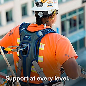 3M 1113133 DBI-SALA ExoFit X300 Comfort Construction Positioning Safety Harness, Construction Fall Protection, Aluminum Back and Hip D-Rings, Auto-Locking Quick Connect Leg and Chest Buckles, 2X