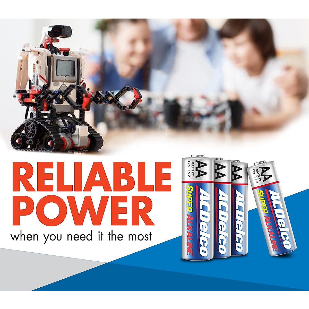 ACDelco 48-Count AA Batteries, Maximum Power Super Alkaline Battery, 10-Year Shelf Life, Recloseable Packaging