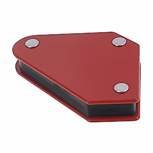 Drixet Red Painted Triangle Shape Heavy Duty Steel Magnetic Welding Setup Holders for Multiple Angles – Compact Design, 10 lbs. Capacity (4-Pack)