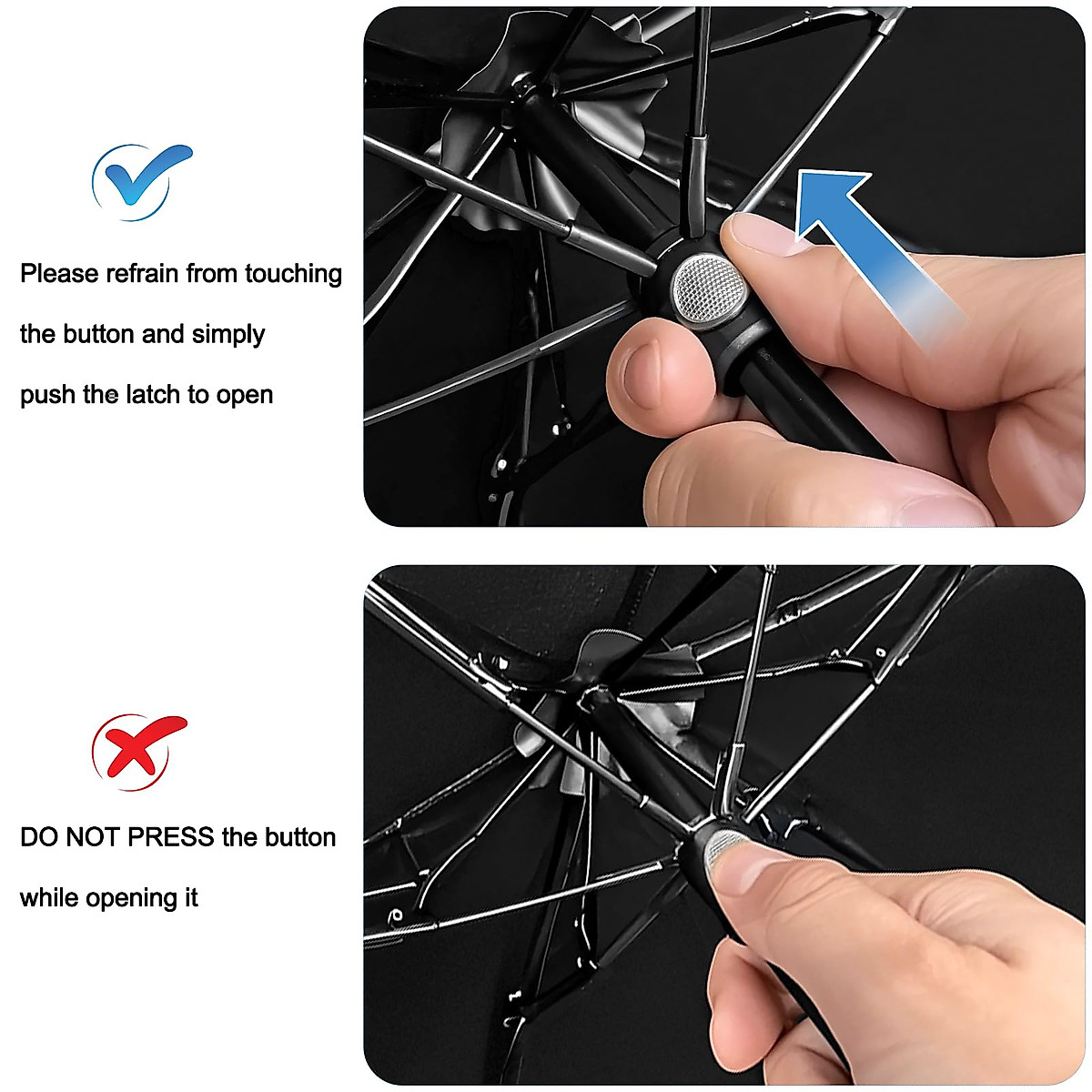 Small Mini Umbrella with Case by GAOYAINIG Light Compact Design Perfect for Travel Lightweight Portable Parasol Outdoor Sun&Rain Umbrellas Black