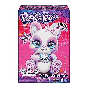 Peek-A-Roo, Interactive Rainbow Plush Toy and Baby with Bonus Bows, Over 150 Sounds & Actions, Kids Toys for Girls Ages 5 and up