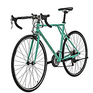 EUROBIKE OBK XC560 Road Bike 700C Wheels 54cm Frame for Men 21 Speed City Commuter Bicycle Complete Racing Bikes (Green)