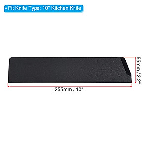 PATIKIL ABS Knife Cover Sleeves for 10" Kitchen Knife, Knives Edge Guard Blade Protector Universal Knife Sheath for Home Kitchen, Black