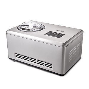 Ivation Automatic Ice Cream Maker Machine, No Pre-freezing Necessary with Built-in Compressor, Stainless Steel Gelato & Yogurt Machine, LCD Touchscreen Control, 2 Qt