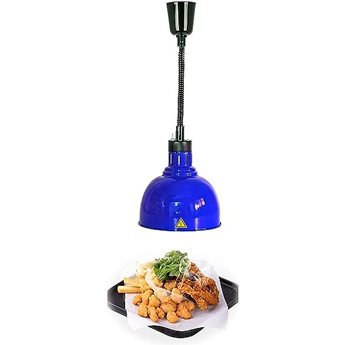 Food Heat Lamp for Restaurant Hanging Heat Lamp Food Warmer Pendant with 250W Lamp, 60-180cm Length Buffet Food Heat Lamp Commercial Food Warmer Buffet (Color : Blue)