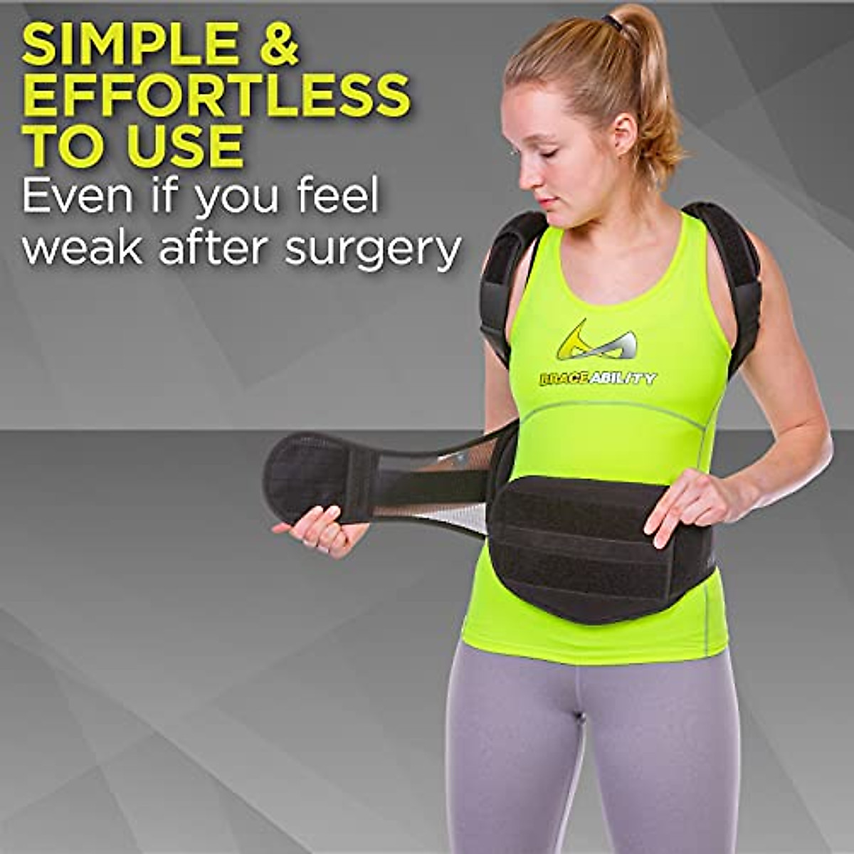 BraceAbility TLSO Full-Body Back Brace Support - Hard Turtle Shell Jacket for Thoracic Kyphosis, Parkinson's Disease, Fractured Spine, Scoliosis, Postural Correction, Post-Surgery Recovery (XL)