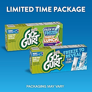 Go-GURT Berry Kids Fat Free Yogurt, Gluten Free, 2 oz. Yogurt Tubes (8 Count)