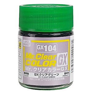 Mr. Hobby GX104 Clear Green 18ml, GSI Mr. Color GX