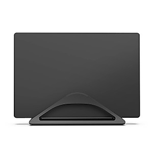 HumanCentric Vertical Laptop Stand for Desks (Matte Black) | Adjustable Holder to Dock Apple MacBook, MacBook Pro, and Other Laptops to Organize Work & Home Office
