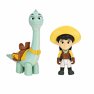 Dino Ranch 6-Figure Pack - Jon and Blitz, Min and Clover, Miguel and Tango - Three 3” Dino Ranchers and Three 4” Dinos, Plus Fence Pieces - Toys for Kids Featuring Your Favorite Pre-Westoric Ranchers