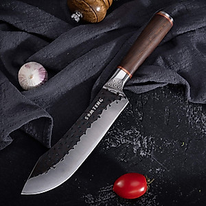 SMTENG 6'' chef knife Vegetable Knife Utility knife Japanese Forged Hammered kitchen Knife