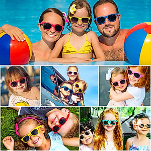 Tepsmigo Kids sunglasses bulk, Kids Sunglasses Party Favor, 24Pack Neon Sunglasses with UV400 Protection for Kids, Boys Girls Age 3-8, Goody Bag Favors, Great Gift for Pool, Birthday Party Supplies