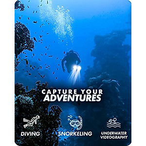 Movo DiveRig3 Diving Rig Bundle with 2 Waterproof LED Lights - Compatible with GoPro HERO3, HERO4, HERO5, HERO6, HERO7, HERO8, and DJI Osmo Action Cam - Scuba Accessories for Underwater Camera